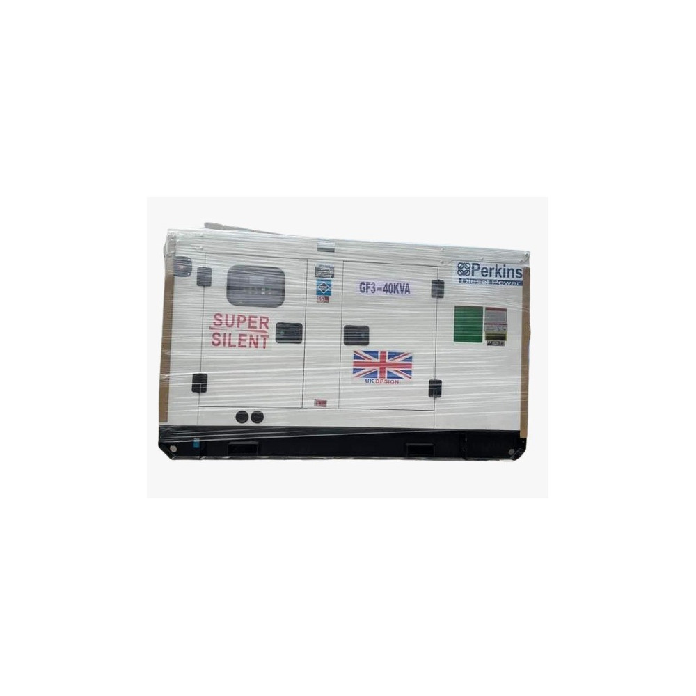 Perkins : Groupe électrogène 30 Kva Silencieux a Puissance Diesel - Blanc